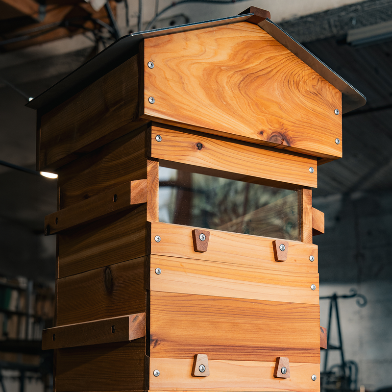 Warre Hive Full Kit - 2 Warre Boxes w/ Windows, Composite Roof, Quilt